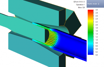Rotary swaging and radial forging | QForm