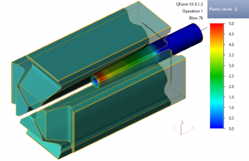 Rotary swaging and radial forging | QForm